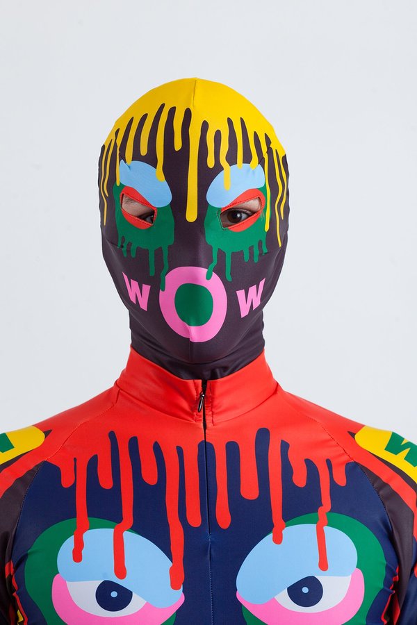 Walter Van Beirendonck Dripping Monster Mask - Blue/Orange | Garmentory