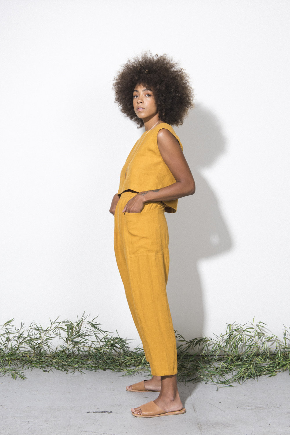 MARTY JEAN Square Neck Shell | Garmentory