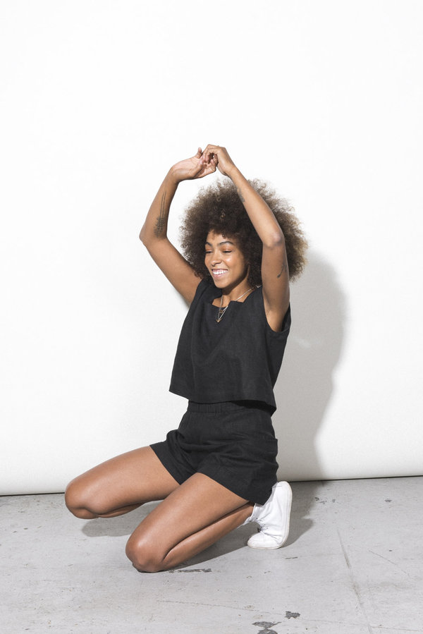 MARTY JEAN Square Neck Shell | Garmentory