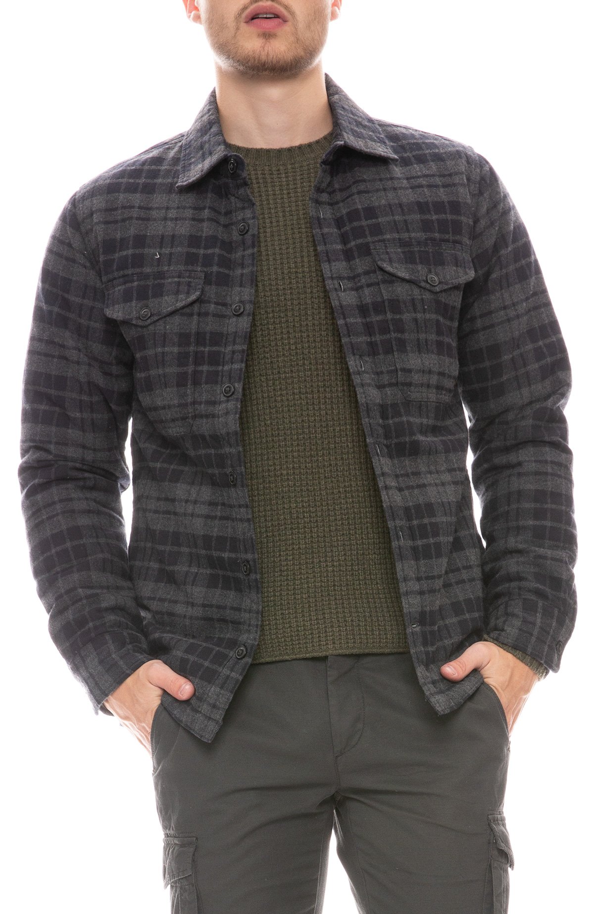 Relwen Brushed Flannel Plaid Jacket | Garmentory