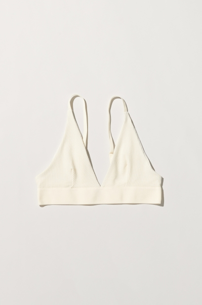 Baserange Rib Triangle Bra - Off White | Garmentory