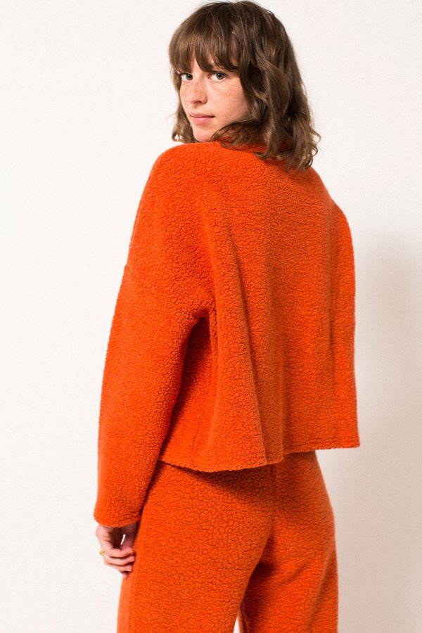 Rita Row Fuzzy Sweatshirt - Orange | Garmentory