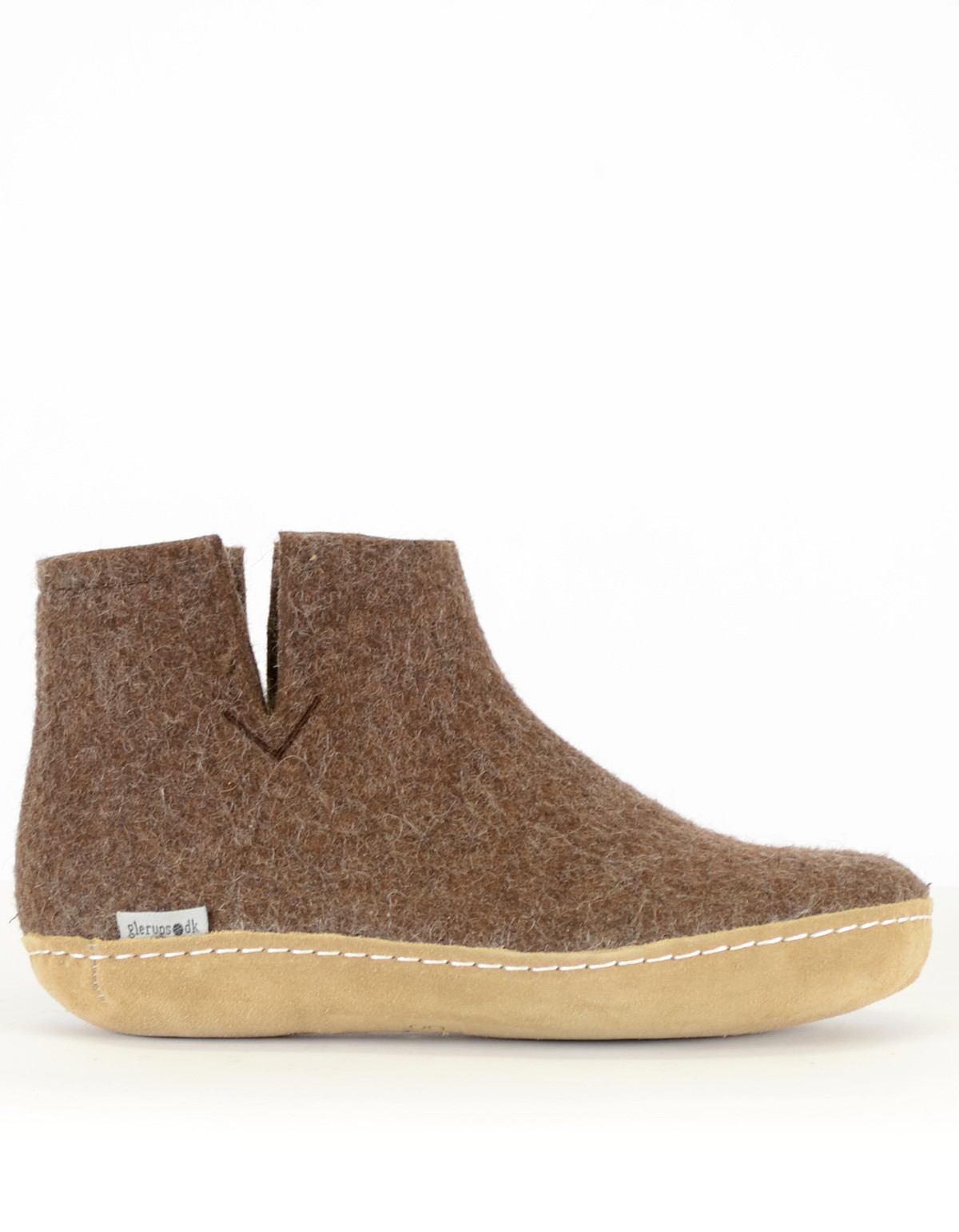 Glerups Men's Wool Boot Leather Sole Brown | Garmentory