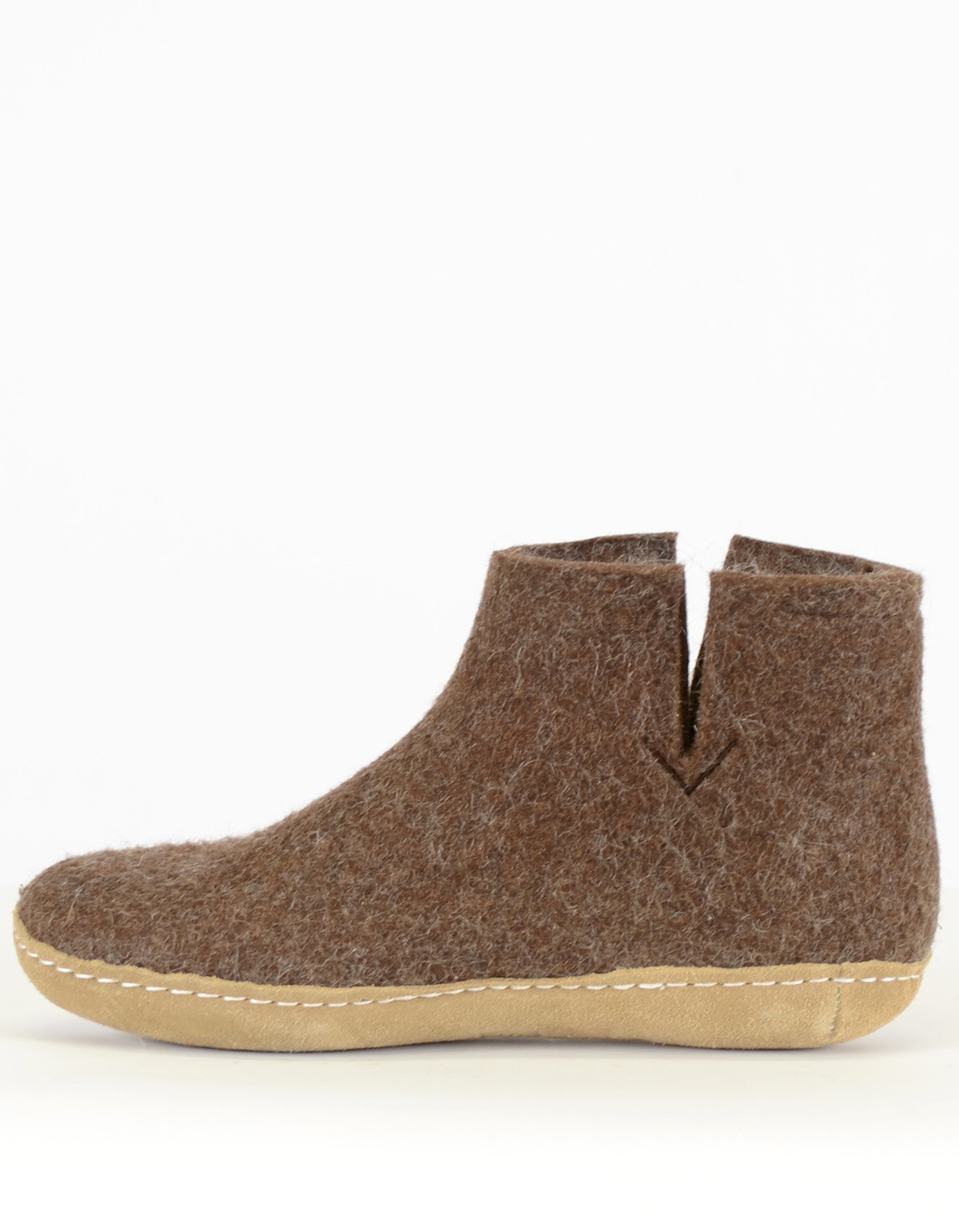 Glerups Men's Wool Boot Leather Sole Brown | Garmentory