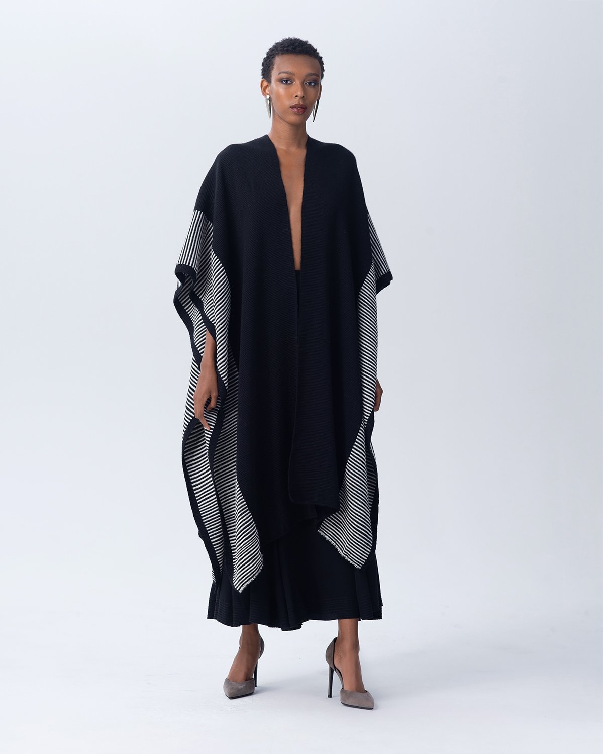 VOZ Striped Edge Long Duster | Garmentory