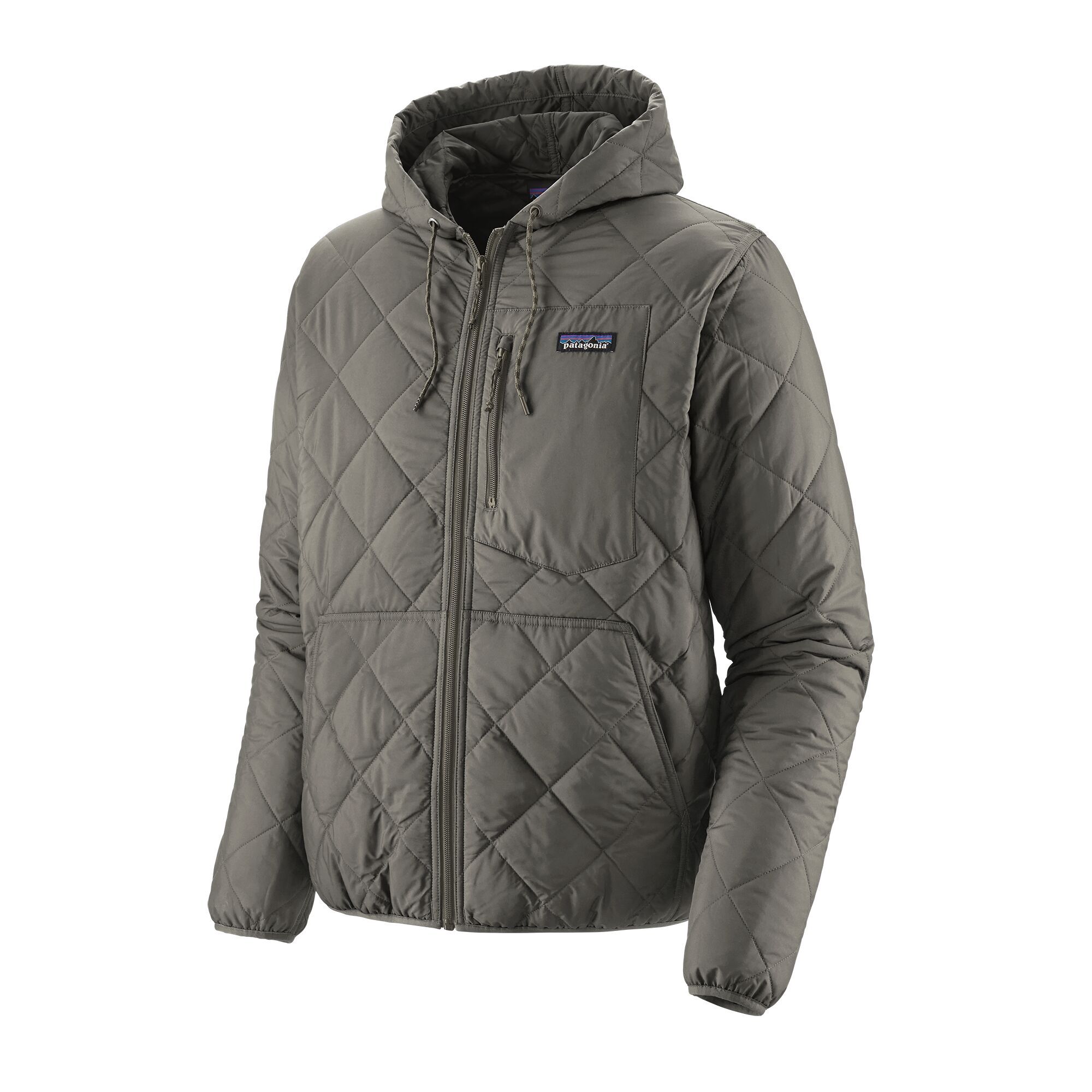 Patagonia Diamond Quilted Bomber Hoody - Hex Grey | Garmentory