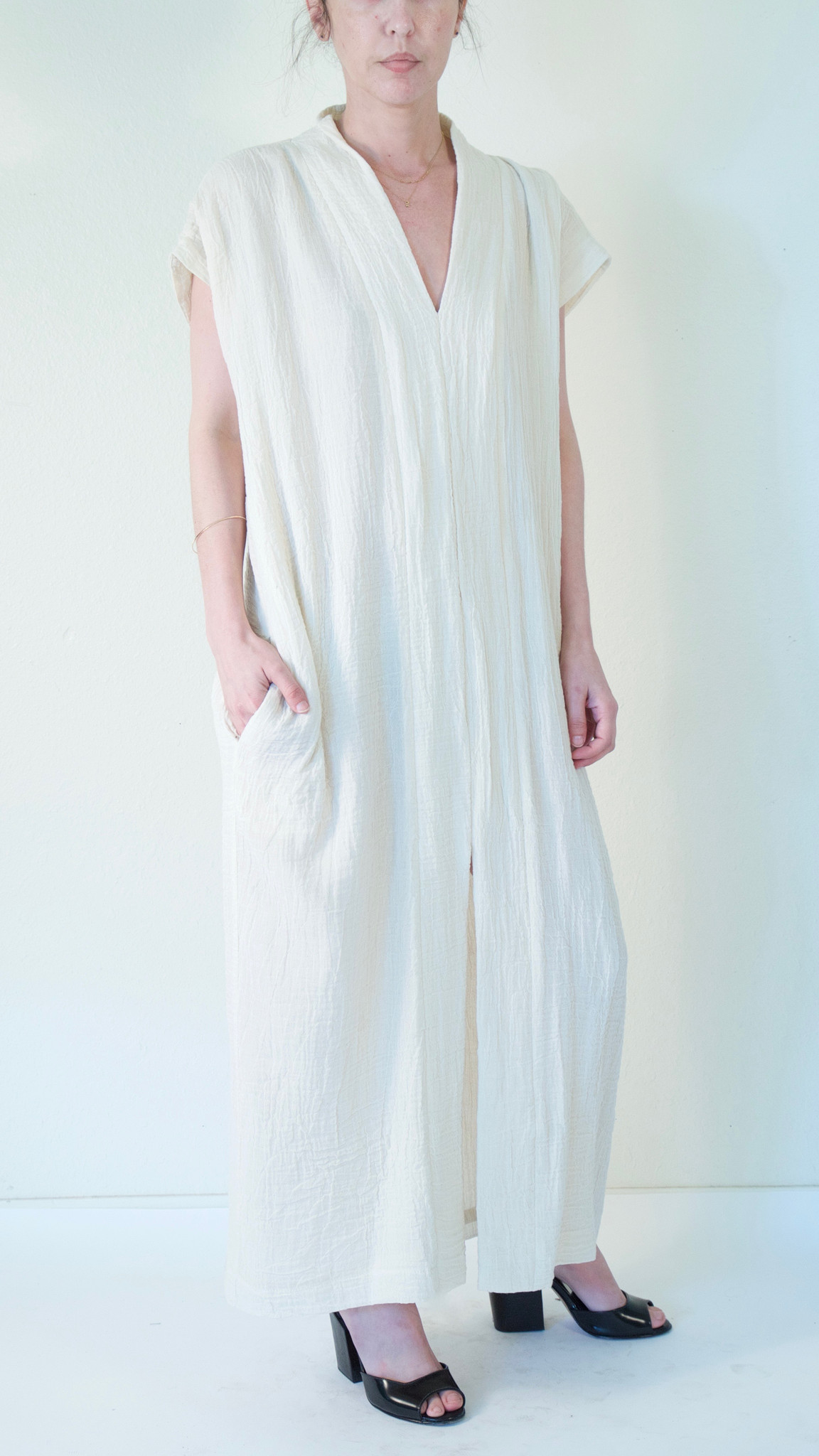 Horses Atelier Long Smoking Dress in Ivory | Garmentory