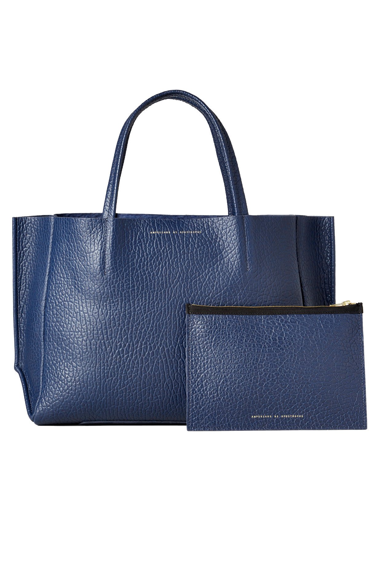 Ampersand as Apostrophe Buffalo Sideways Tote - Cobalt Buffalo | Garmentory