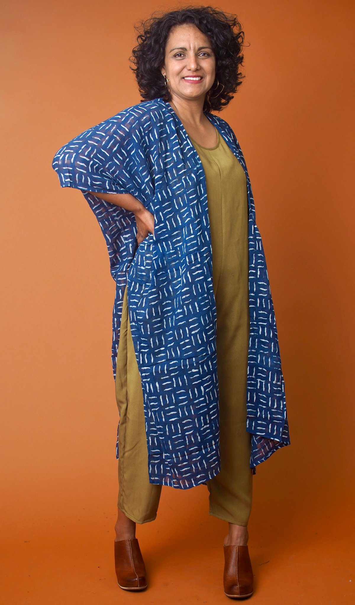 Maelu Indigo Matchstick Kimono | Garmentory