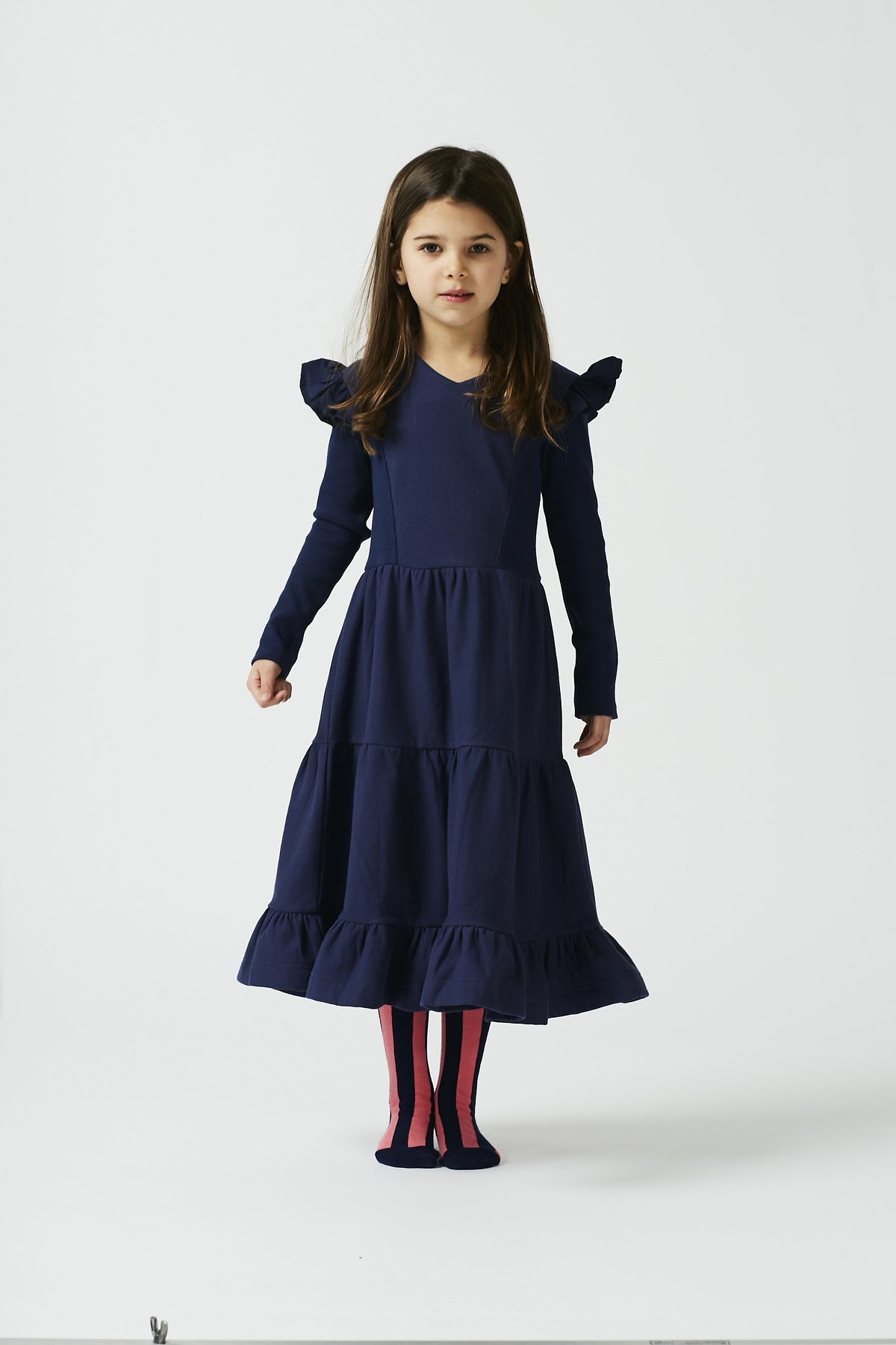 Kids The Middle Daughter Three Tiers For You Fleece Dress - Navy ...