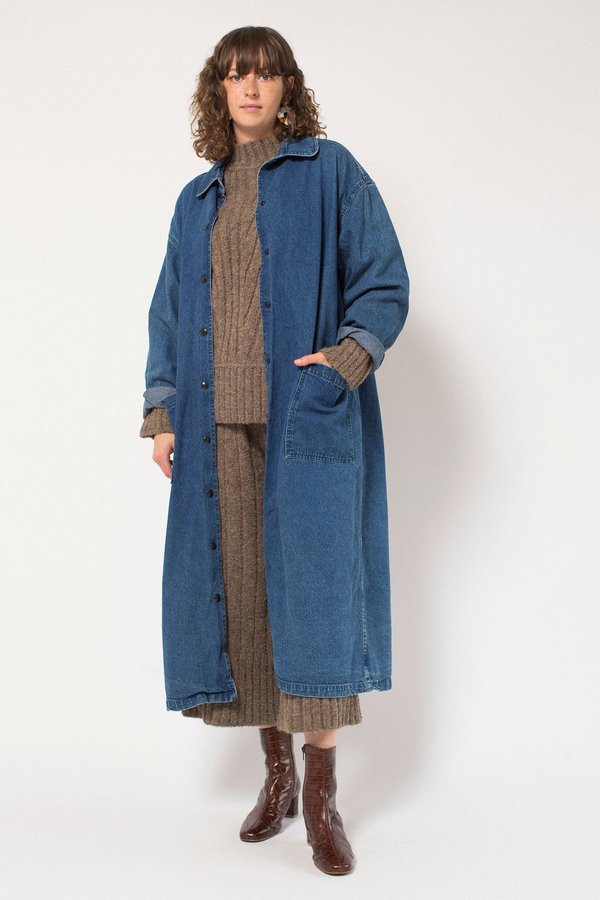 Preservation Vintage Denim Duster - blue | Garmentory