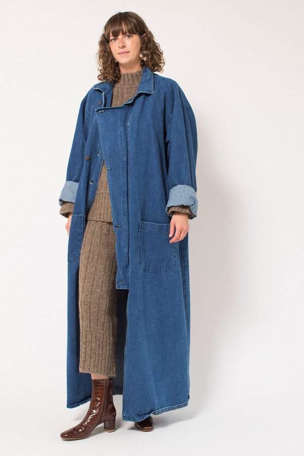Preservation Vintage Denim Duster - blue | Garmentory