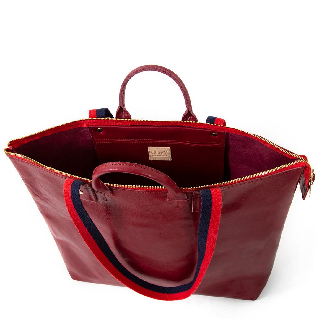 Clare V. Le Zip Sac - Oxblood | Garmentory
