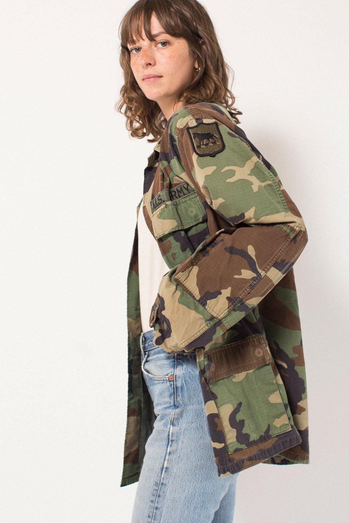 Preservation Vintage Military Button-up - Camo | Garmentory