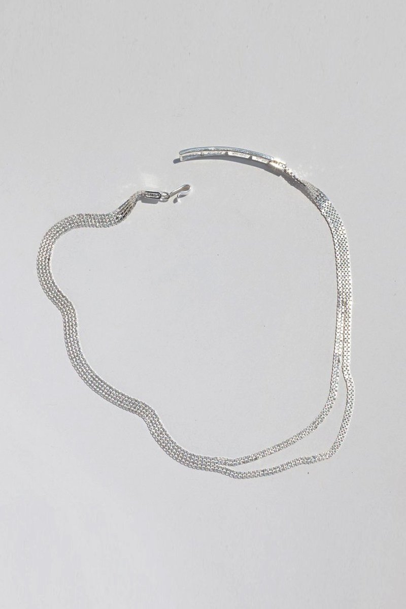 Knobbly Studio Parted Chain Choker - Silver | Garmentory