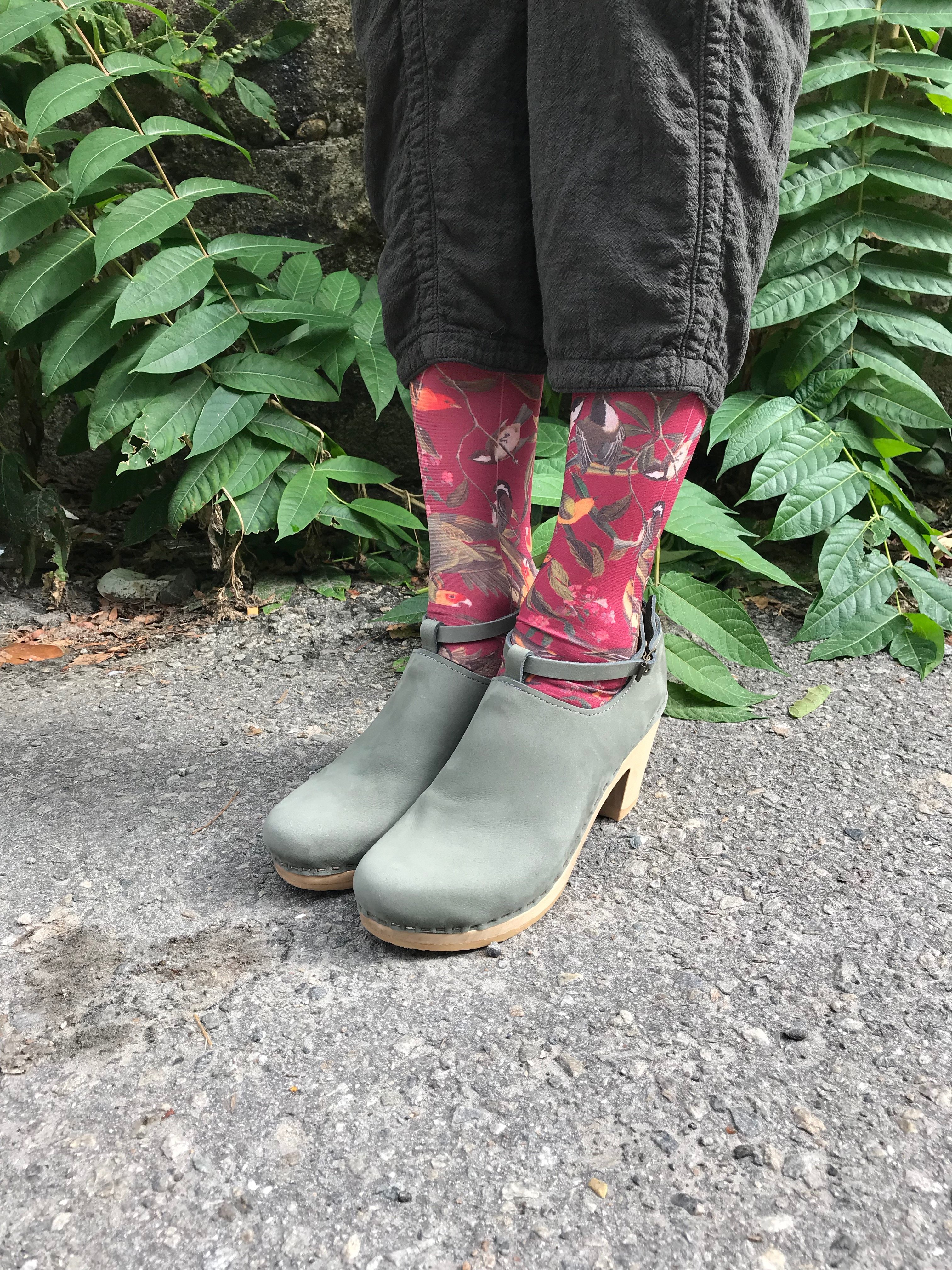 No.6 Classic Strap Clog on High Heel - Elephant/Brown | Garmentory