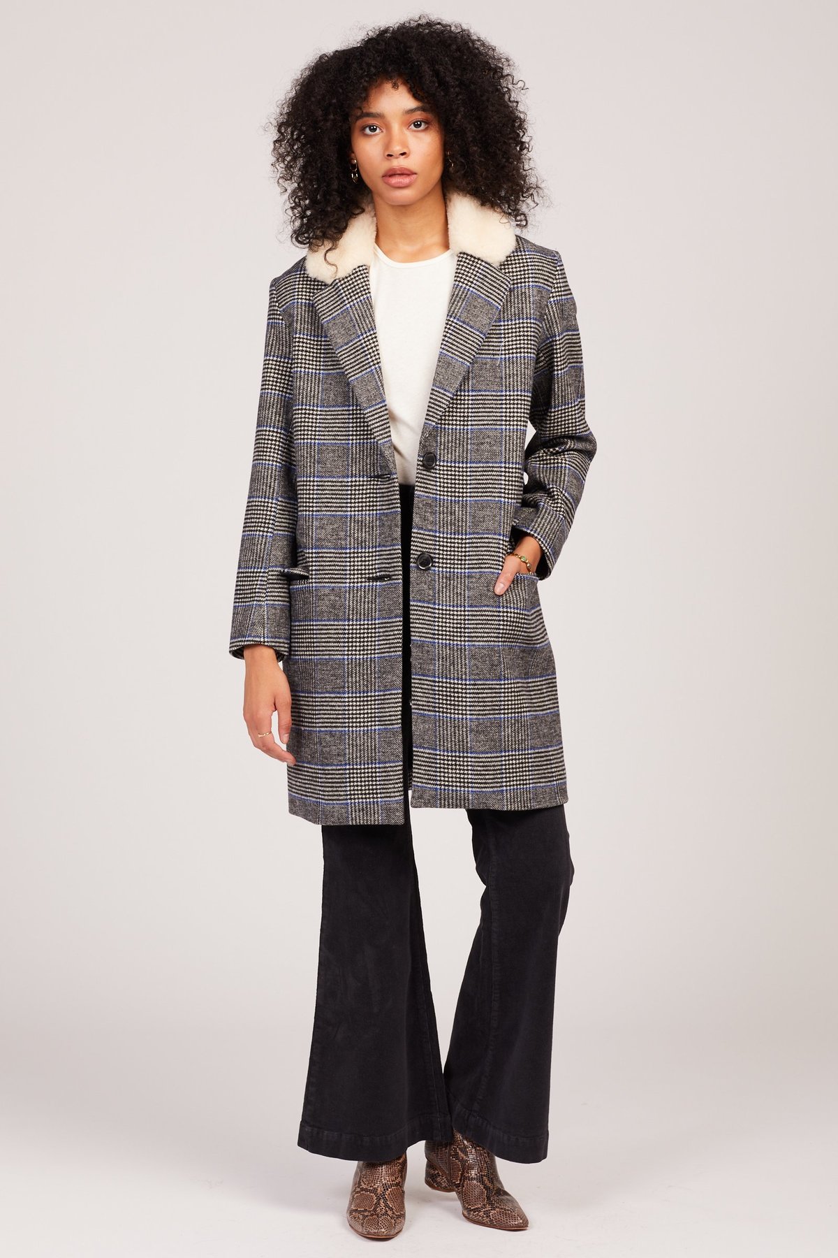 Levi's Plaid Amaya Coat - Grey | Garmentory