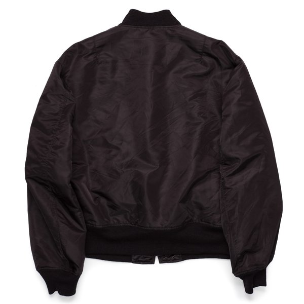 Engineered Garments Aviator Flight Satin Nylon Jacket - Black | Garmentory