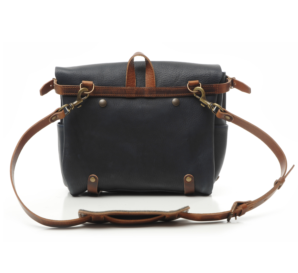 Navy Blue Pain Brule Eclair Postman Bag by Bleu de Chauffe | Garmentory