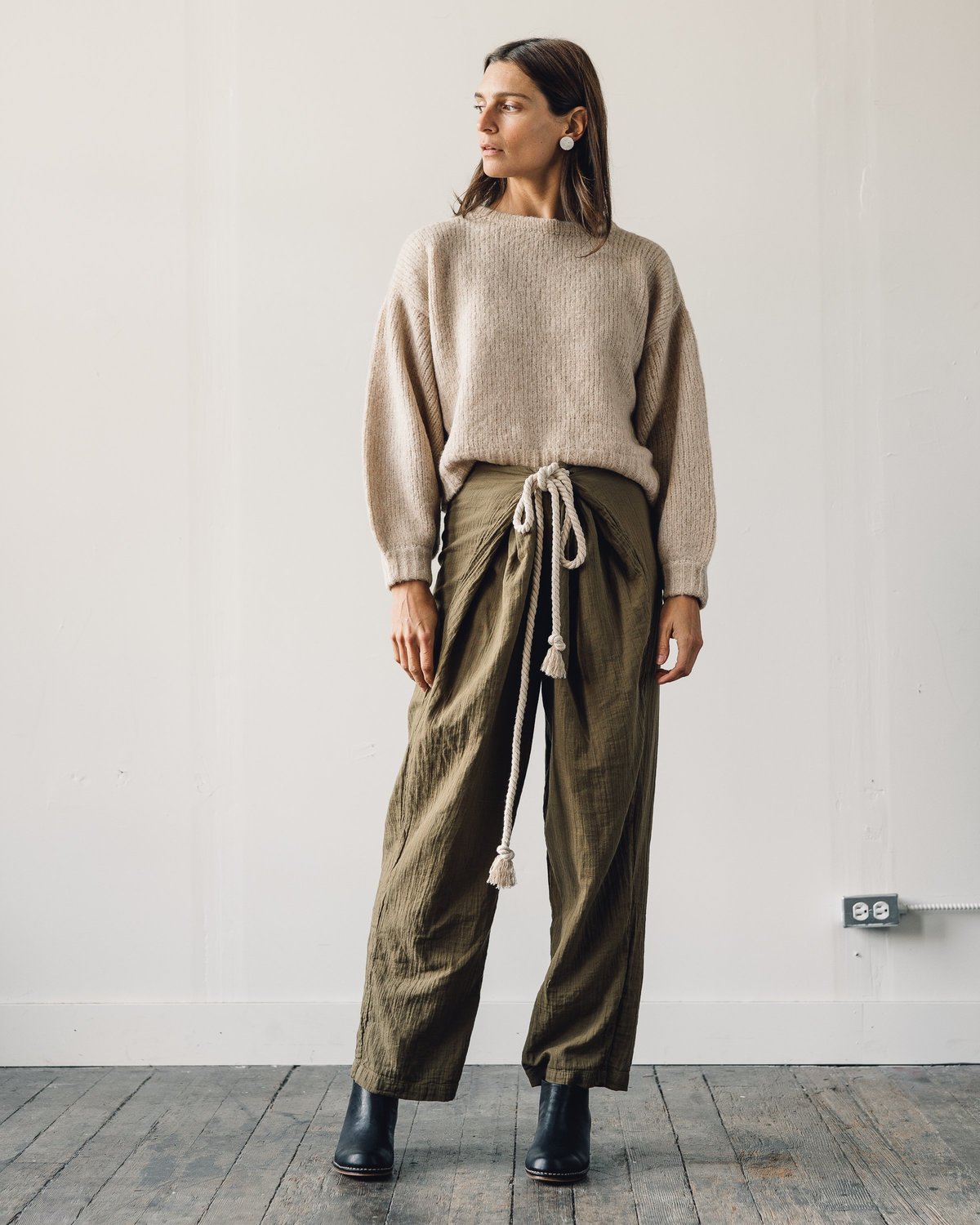 Atelier Delphine Delphine Parachute Pant - Kelp | Garmentory