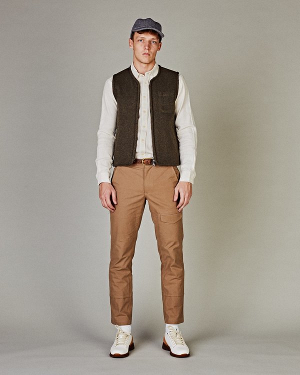 Corridor Loden Lambswool Vest - green | Garmentory