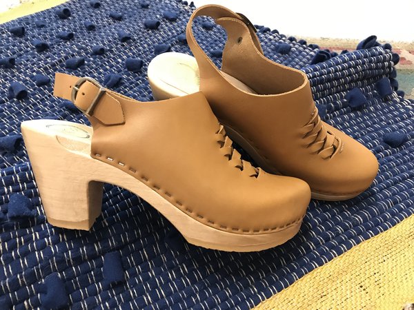 No.6 Aimara Woven Clog on High Heel - Palomino/Brown Base | Garmentory