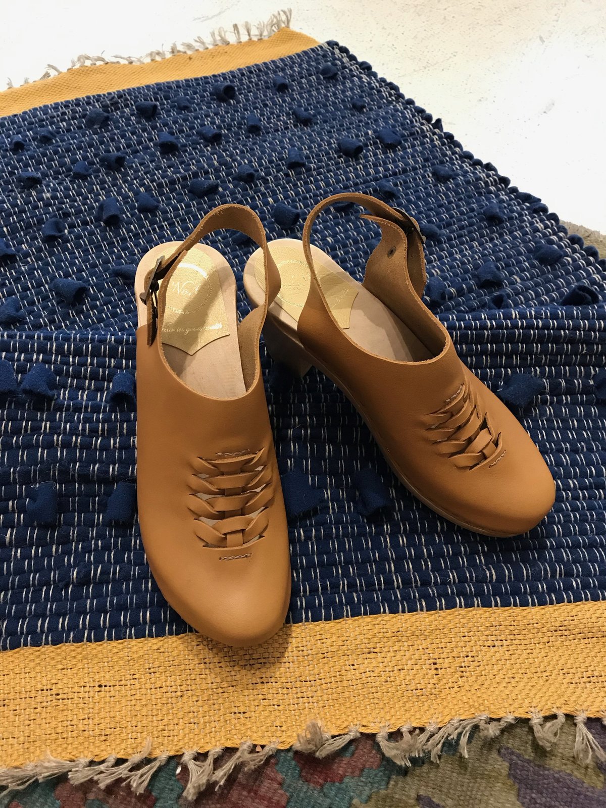 No.6 Aimara Woven Clog on High Heel - Palomino/Brown Base | Garmentory