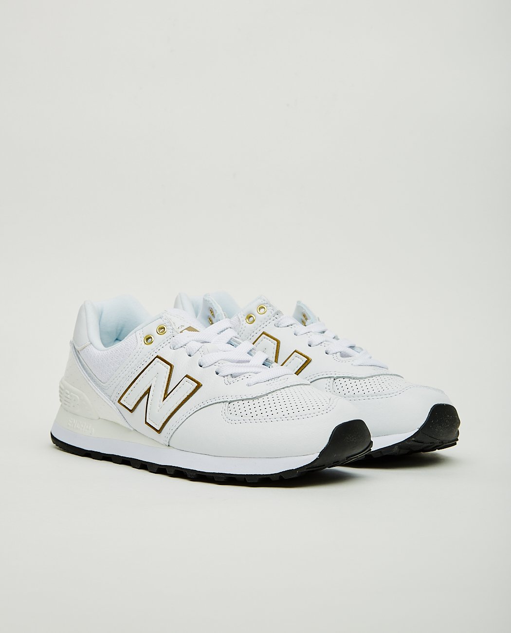 New Balance 574 Sneaker - WHITE/METALLIC GOLD | Garmentory