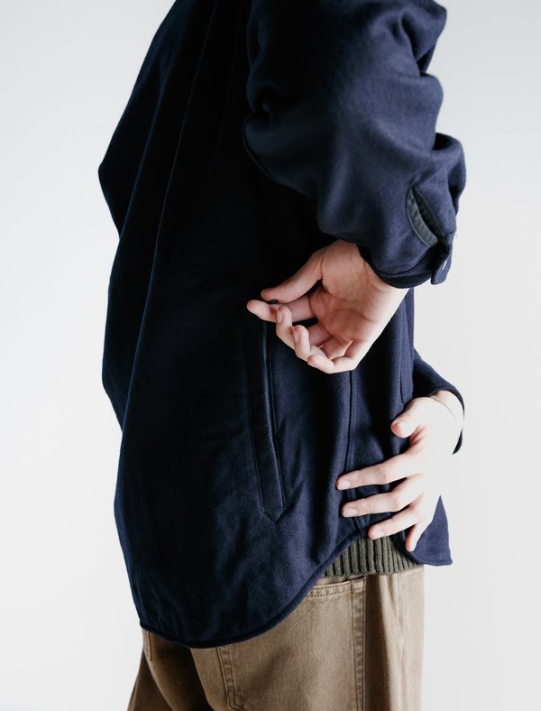 Engineered Garments 20oz Wool Melton Field Shirt Jacket - Dark Navy ...