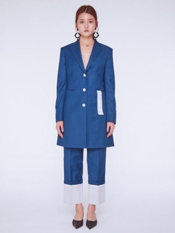 the centaur Receipt Solid Jacket - Blue | Garmentory