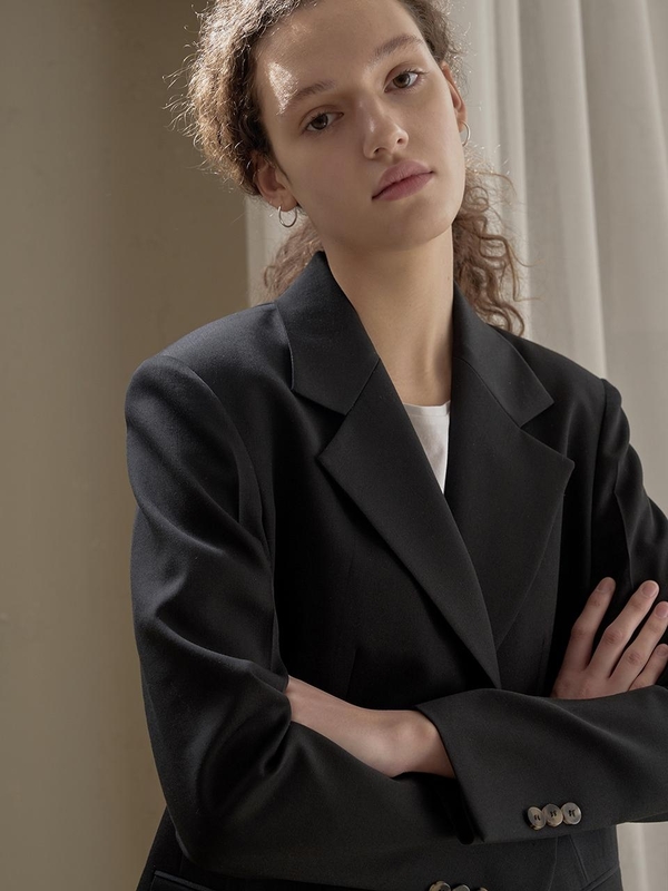 FACADE PATTERN Timeless Wool Jacket - Black | Garmentory