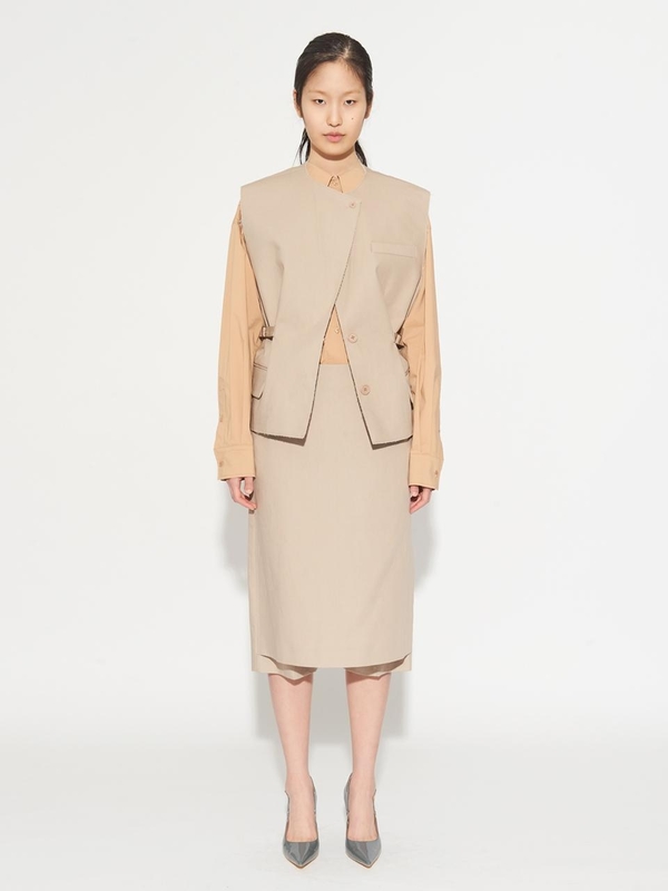 PUSHBUTTON Vest - Beige | Garmentory