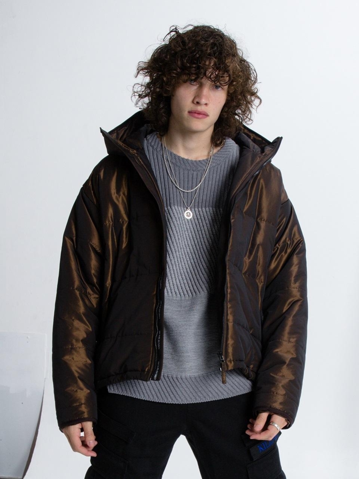 KILIJARO Two Tone Puffer Jacket - Brown | Garmentory