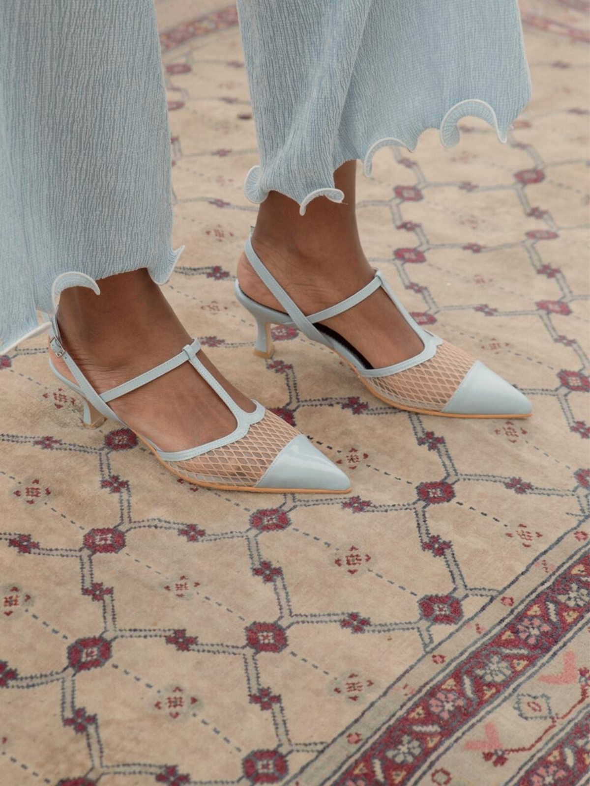 DITOLE Kris T-strap Slingback - Sky Blue | Garmentory