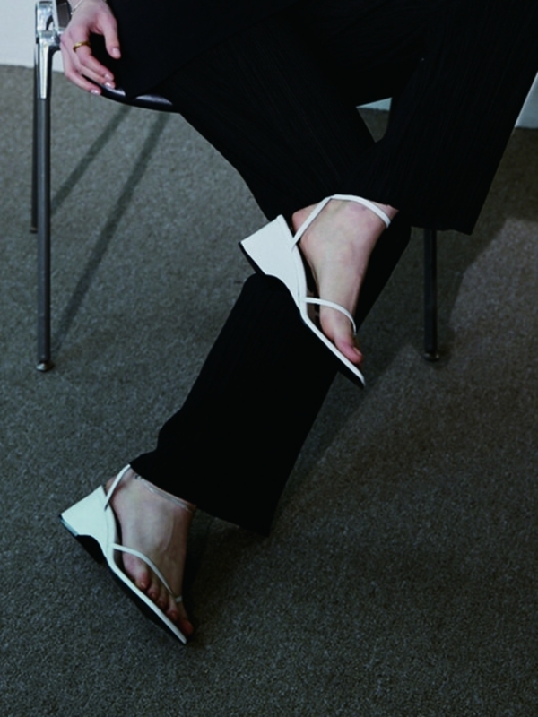 MENODEMOSSO String Wedge Sandal - White | Garmentory