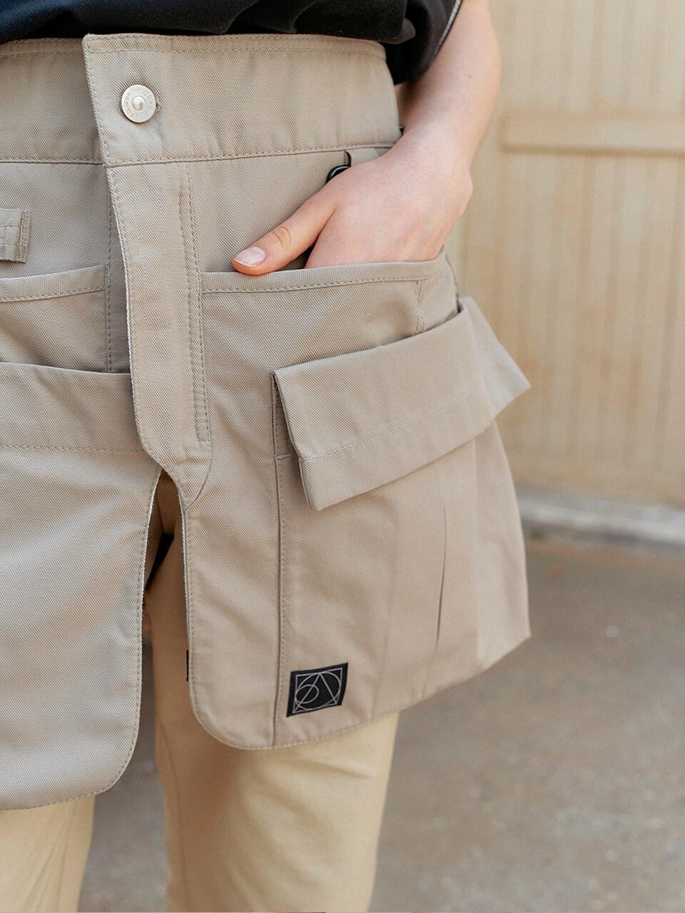 Ouahsommet Safari Utility Apron - Beige | Garmentory