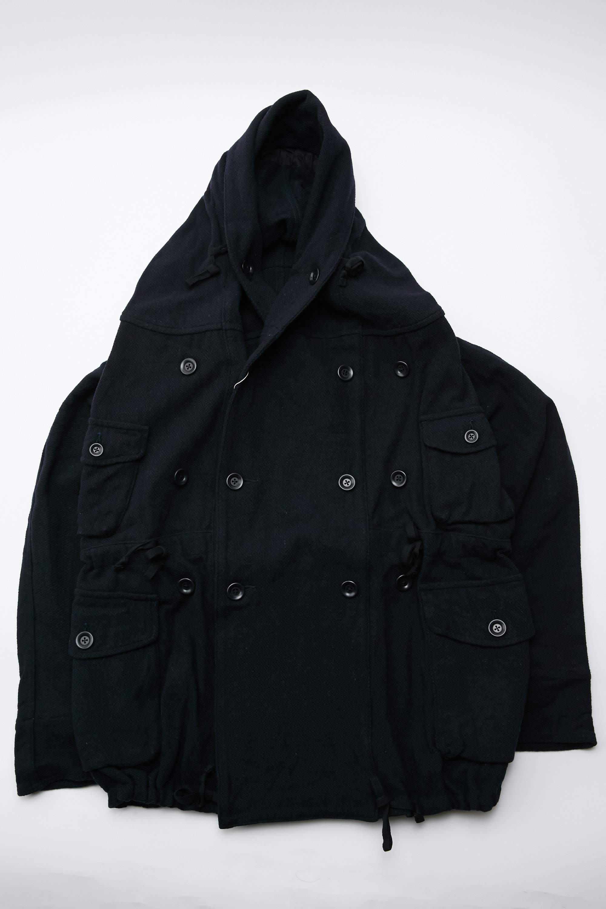 Kapital Vintage Melton Wool Ring Coat - Navy | Garmentory