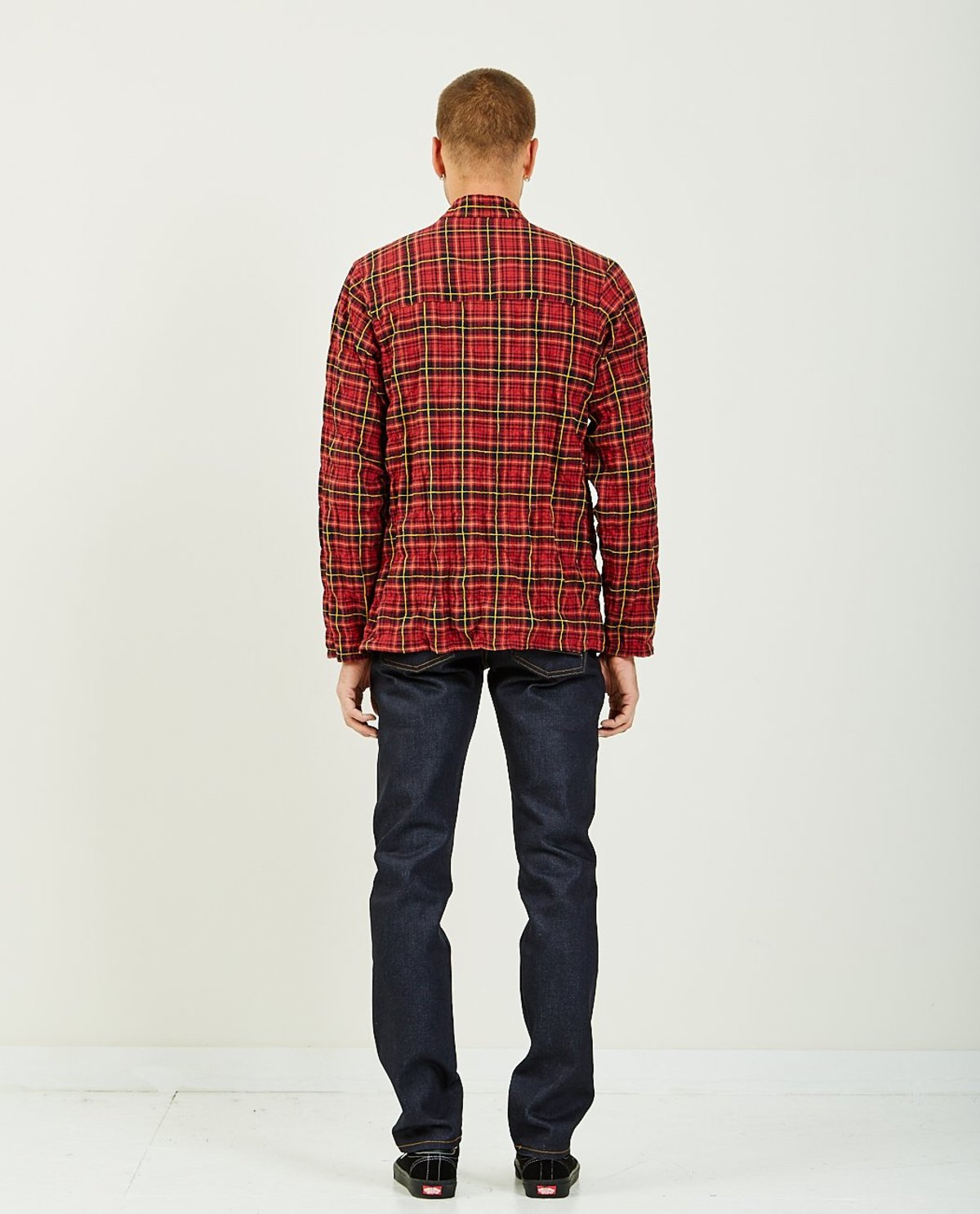 Naked & Famous FOLK FLANNEL KIMONO SHIRT - Red | Garmentory