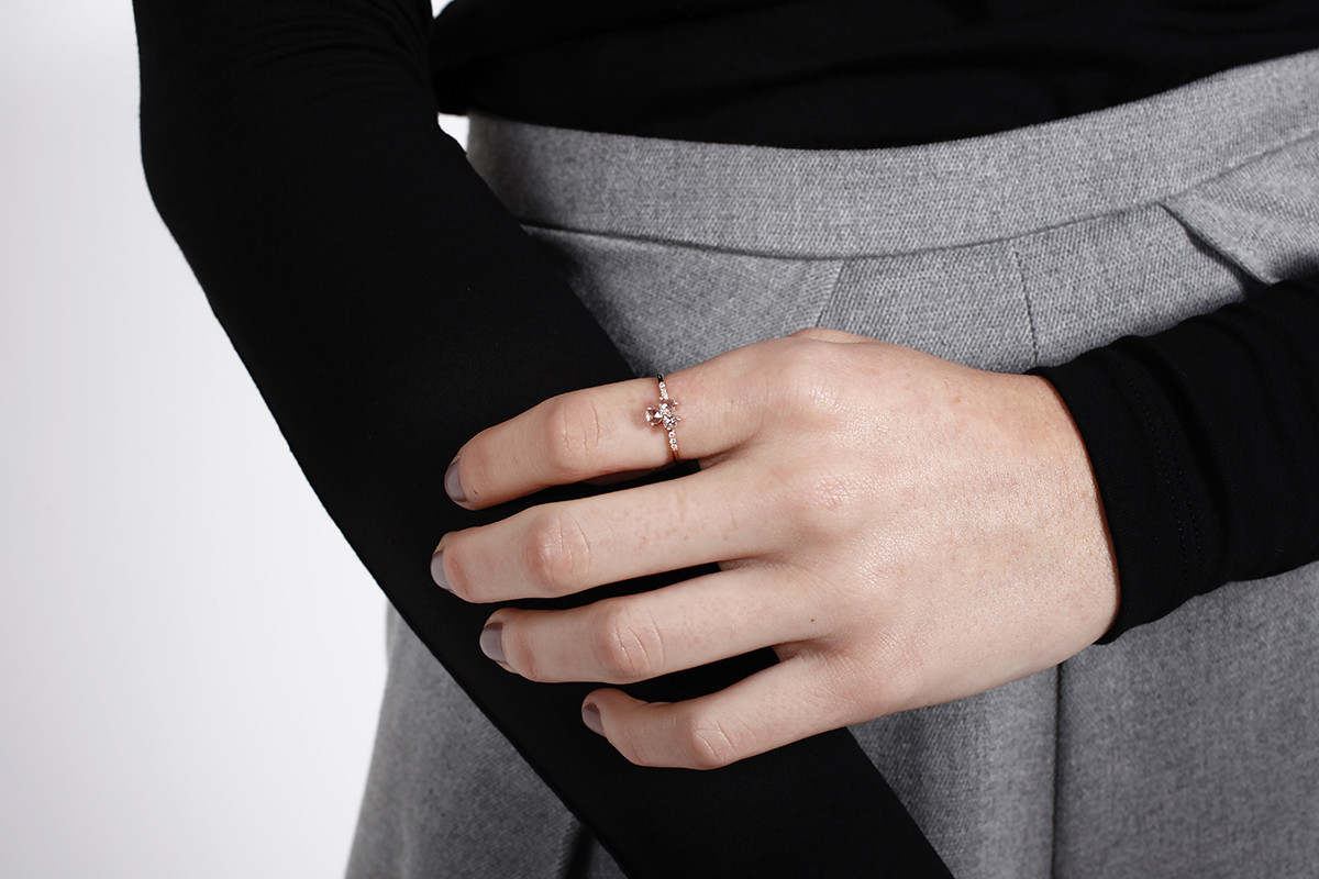 Jennie Kwon Designs Diamond Triad Equilibrium Ring | Garmentory