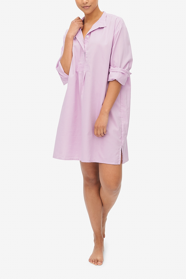 The Sleep Shirt Short Royal Oxford Sleep Shirt - Rose | Garmentory
