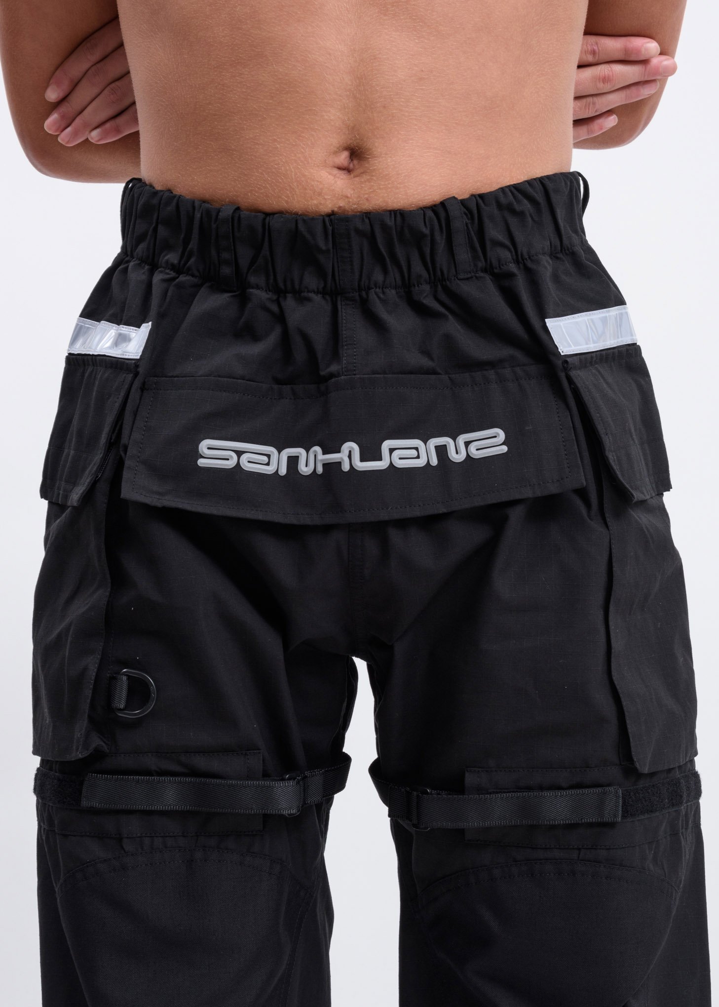 Sankuanz Kangaroo Pouch Pants - Black | Garmentory