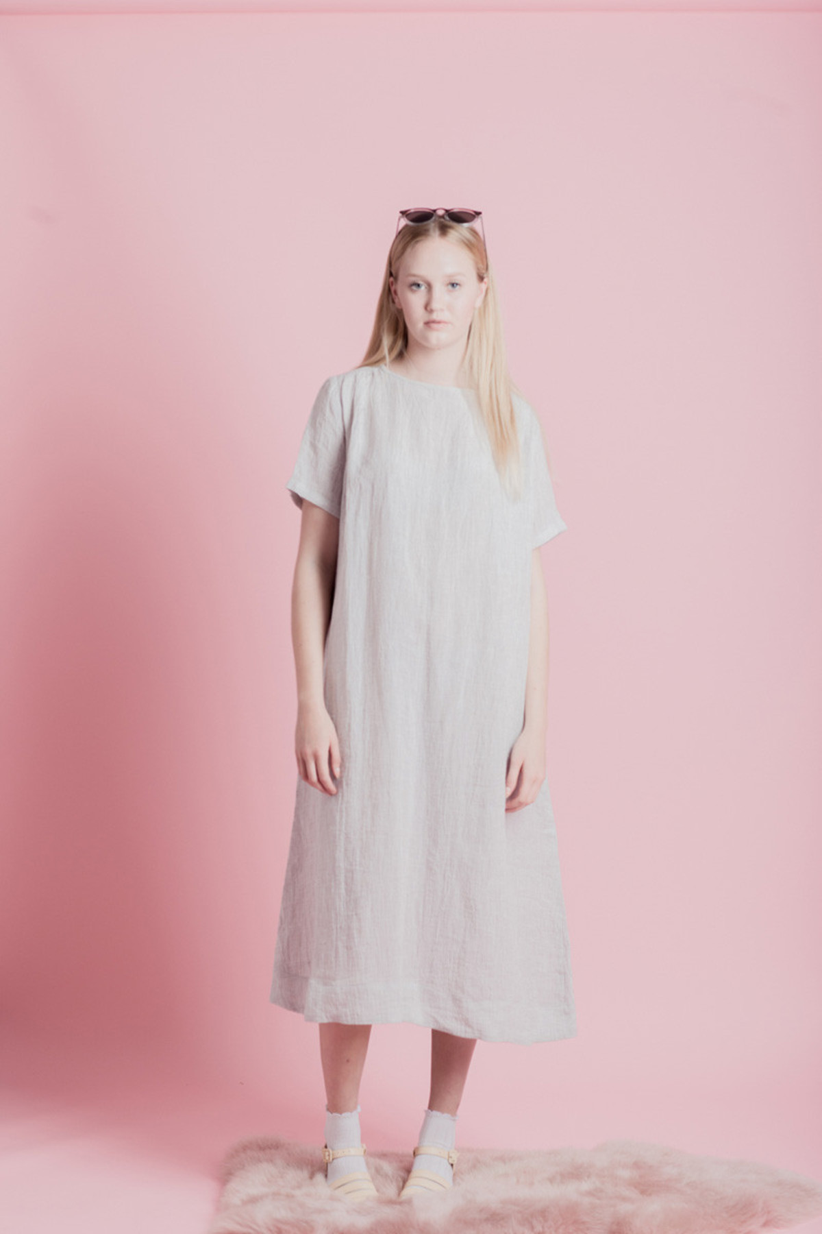 SUNJA LINK GATHERED BACK YOKE DRESS | Garmentory