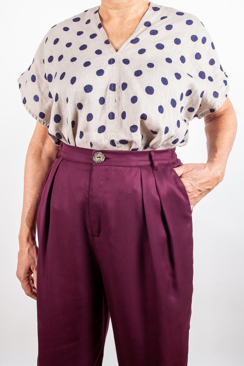 Jennifer Glasgow Nakano Pants - Burgundy | Garmentory