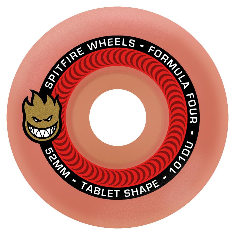Spitfire F4 101 TABLETS SKATEBOARD WHEELS - AUROA RED 54 | Garmentory