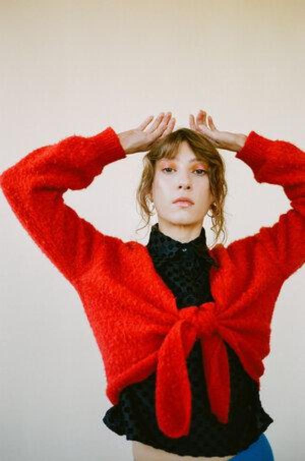TYLER MCGILLIVARY Sonia Wrap Sweater - Lipstick Red | Garmentory