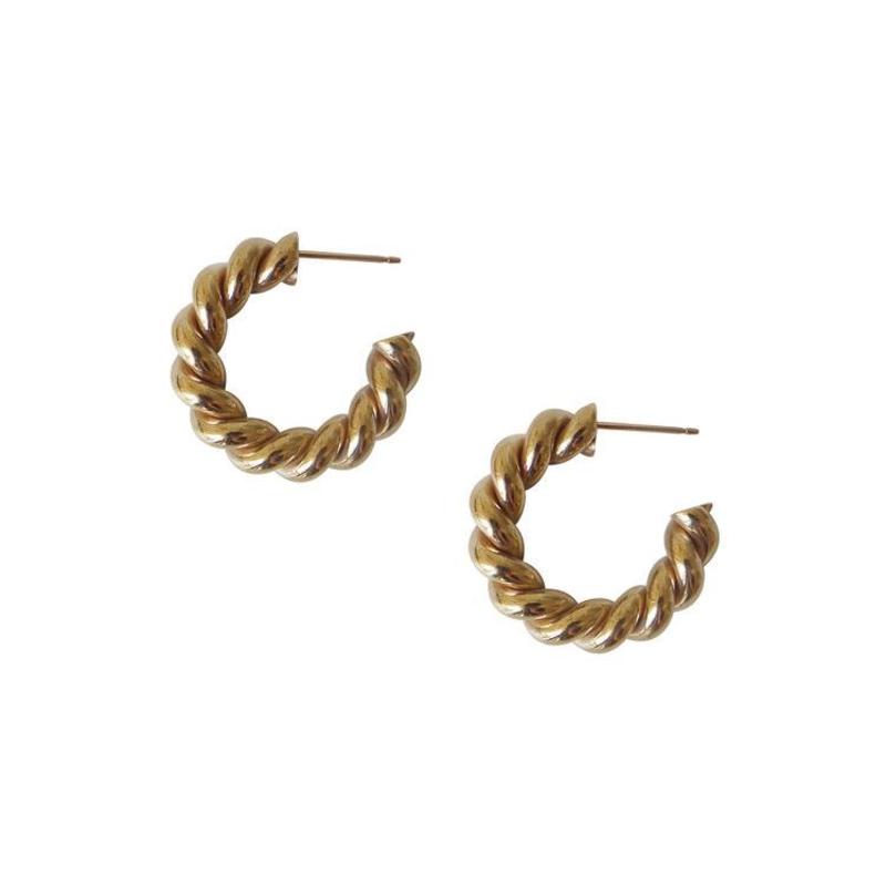 Laura Lombardi Mella Hoops Brass Garmentory