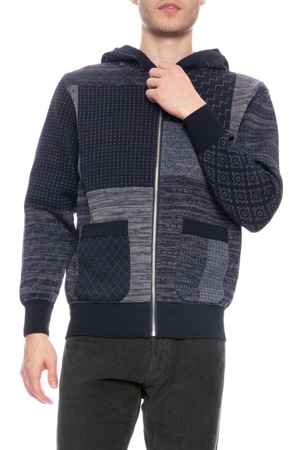 FDMTL Jog Patchwork Parka - Navy | Garmentory