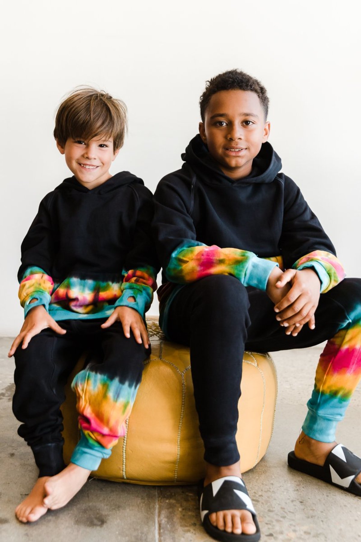 KIDS Munster Kids Rasta Hoodie - Black Tye Dye | Garmentory