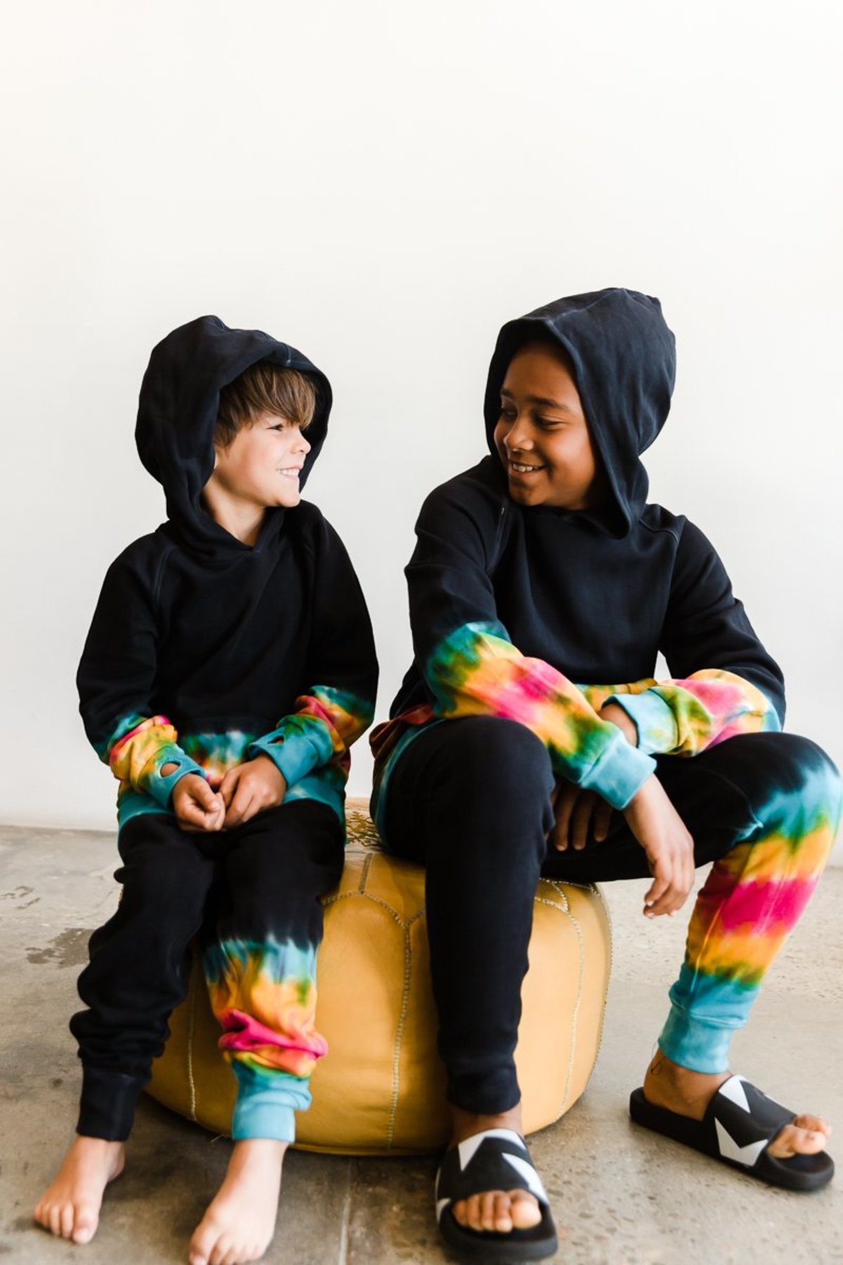 KIDS Munster Kids Rasta Hoodie - Black Tye Dye | Garmentory