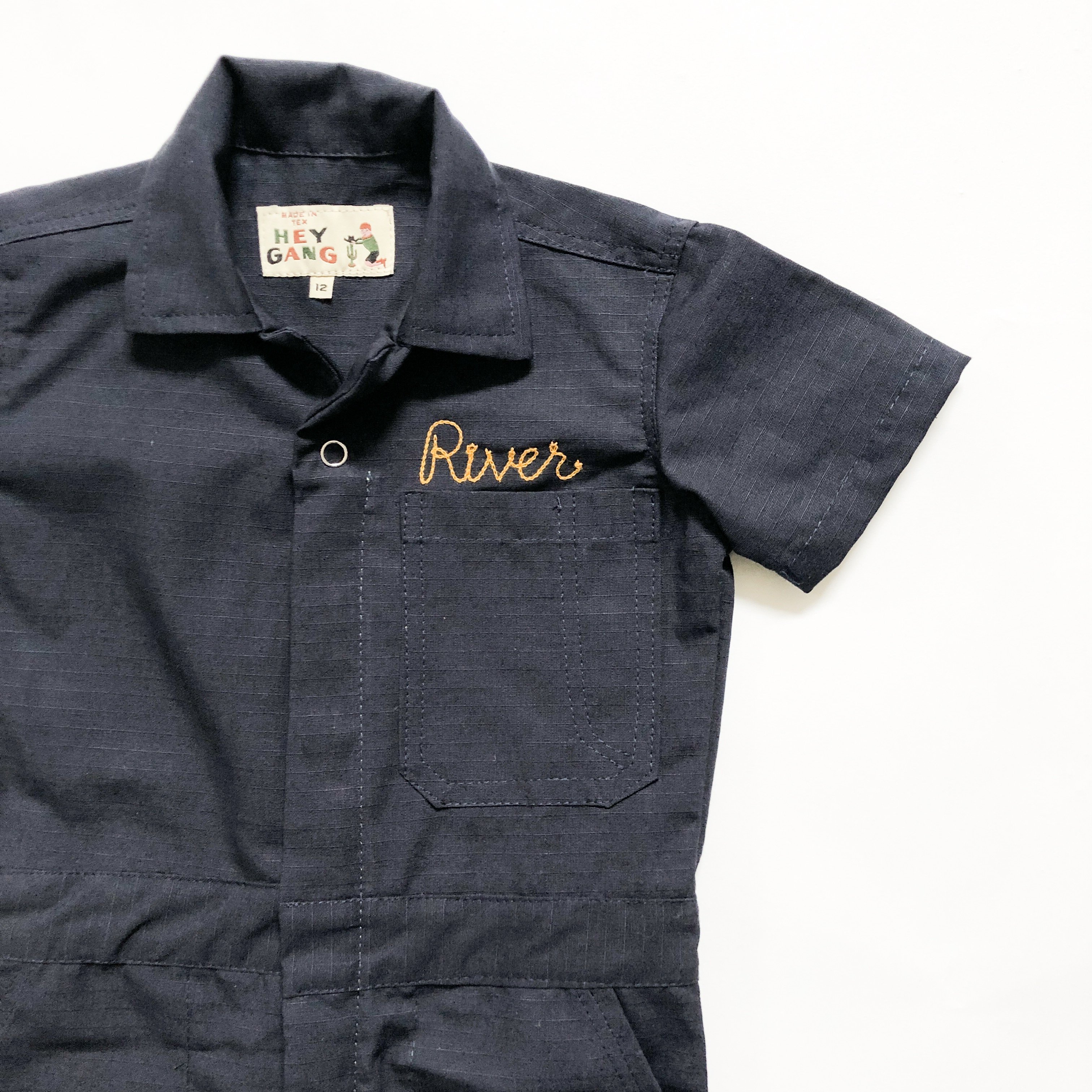 Kids Hey Gang Coveralls - Navy | Garmentory